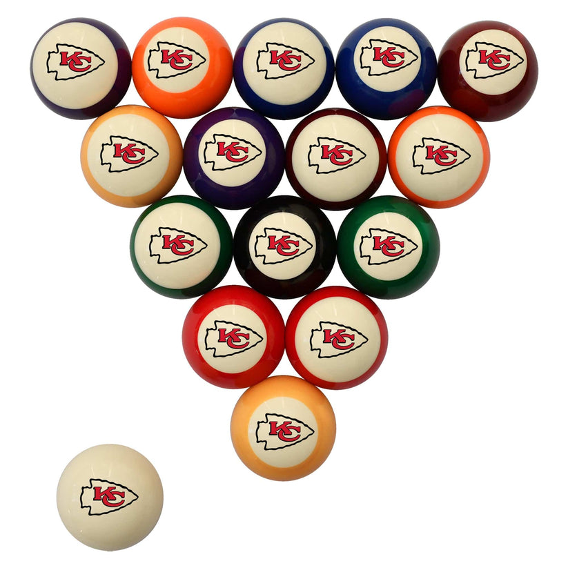 Kansas City Chiefs Premium Pool Table Bundle - Black Ash – Home Arcade ...