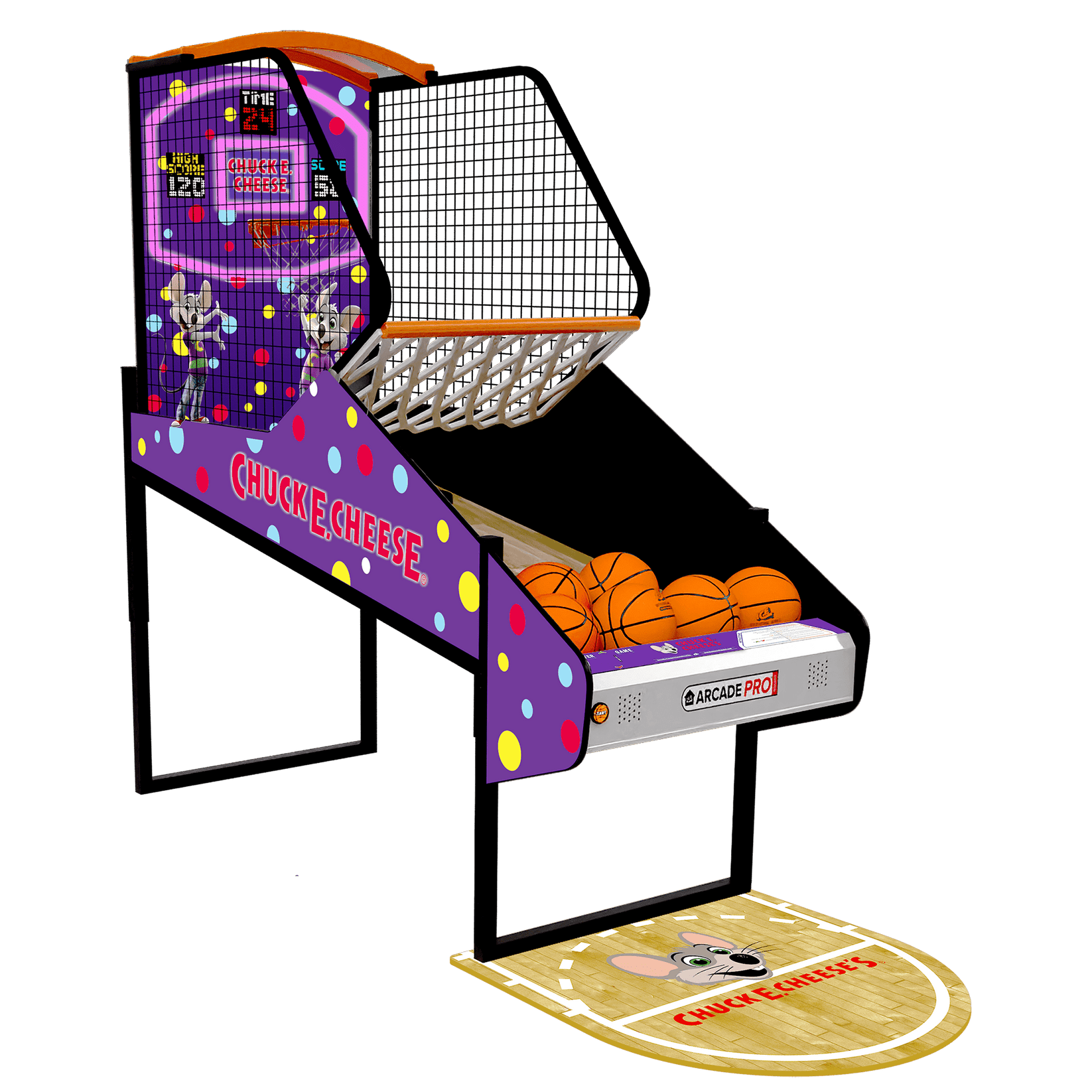 Chuck E Cheese Hoops Pro Game with Floor Mat – Home Arcade Games