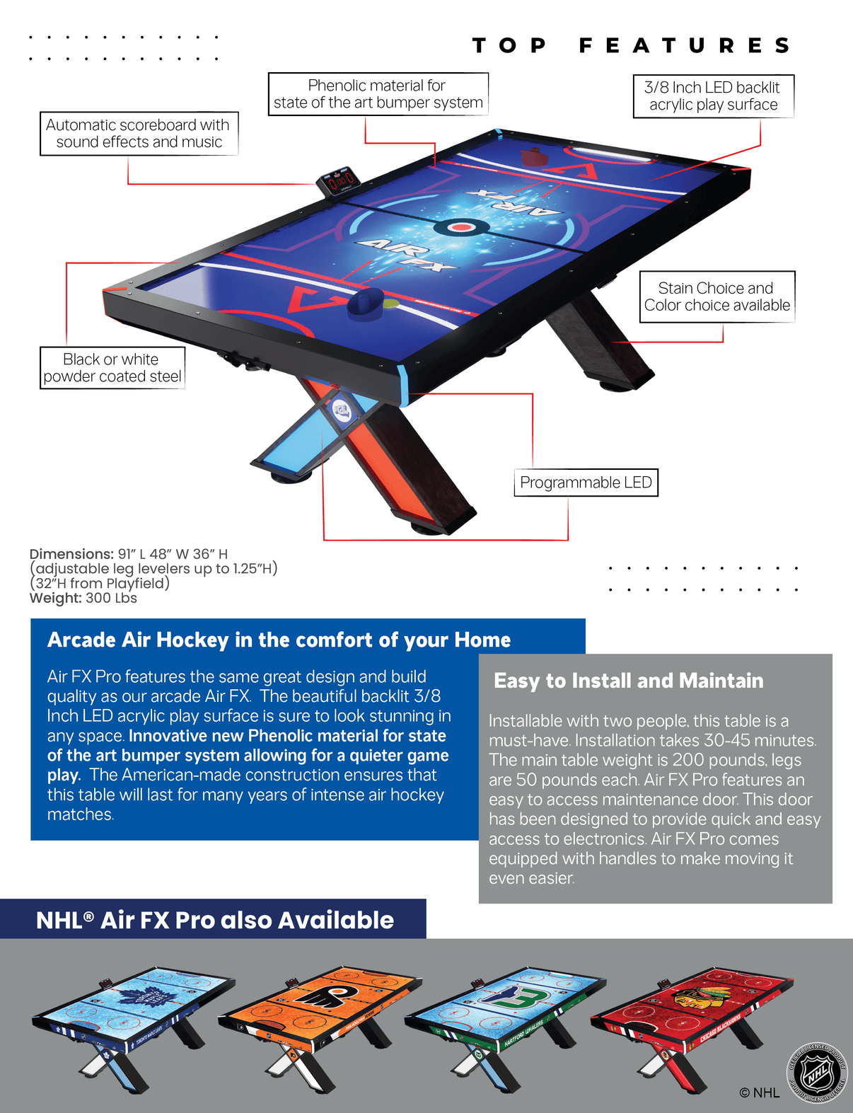 Air FX Pro Air Hockey – Home Arcade Games
