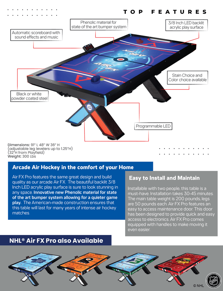 Air FX Pro Air Hockey – Home Arcade Games